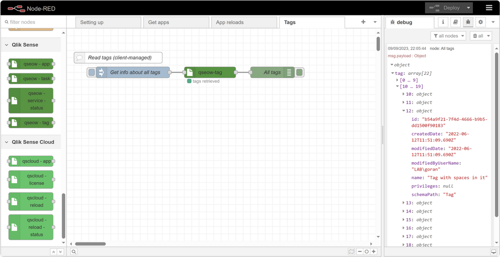 Ctrl-Q NR: Qlik Sense nodes for Node-RED