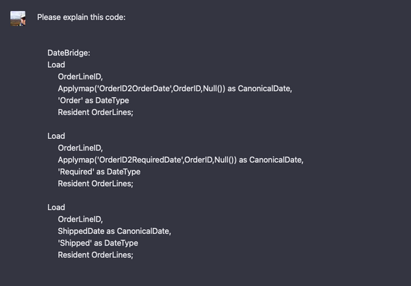 Using ChatGPT to create Qlik Sense scripts